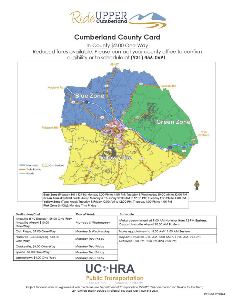 Ride Upper Cumberland – UCHRA Public Transportation