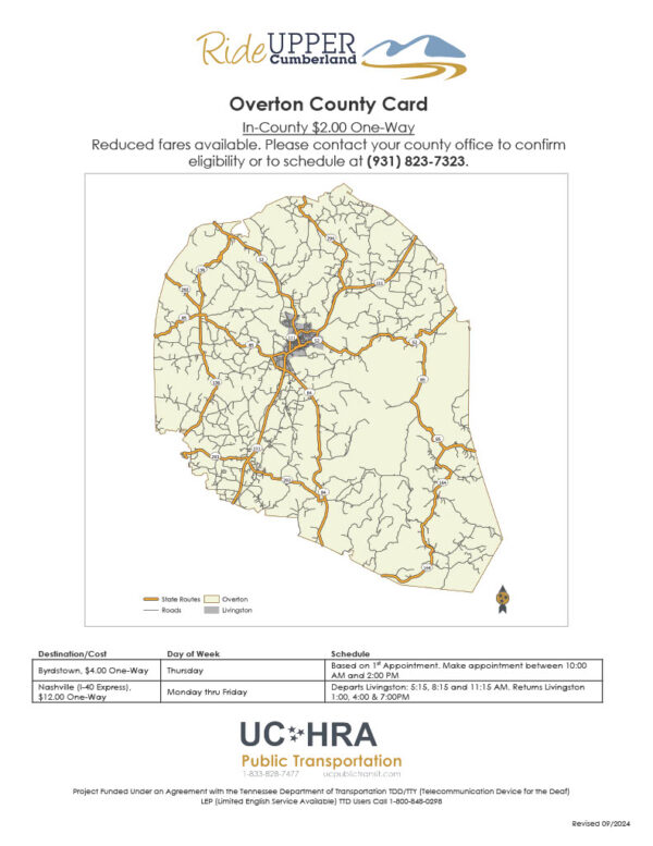 Ride Upper Cumberland – UCHRA Public Transportation